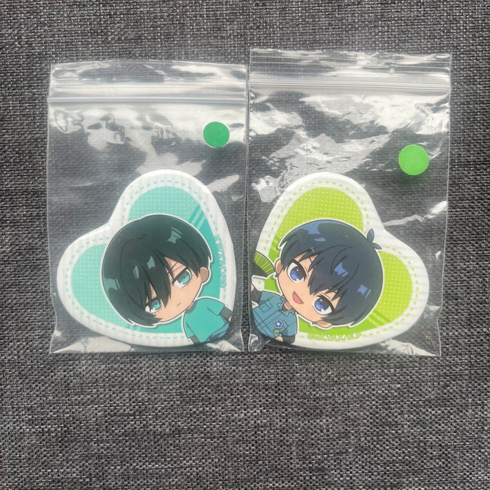 Blue Lock Heart Badges – Angry Egg Merch